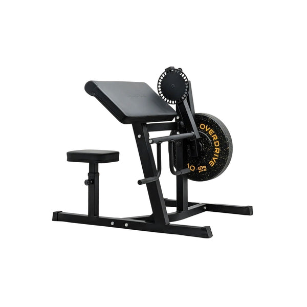 Overdrive Plate-Loaded Bicep Curl Machine – Arm Strength Trainer ...